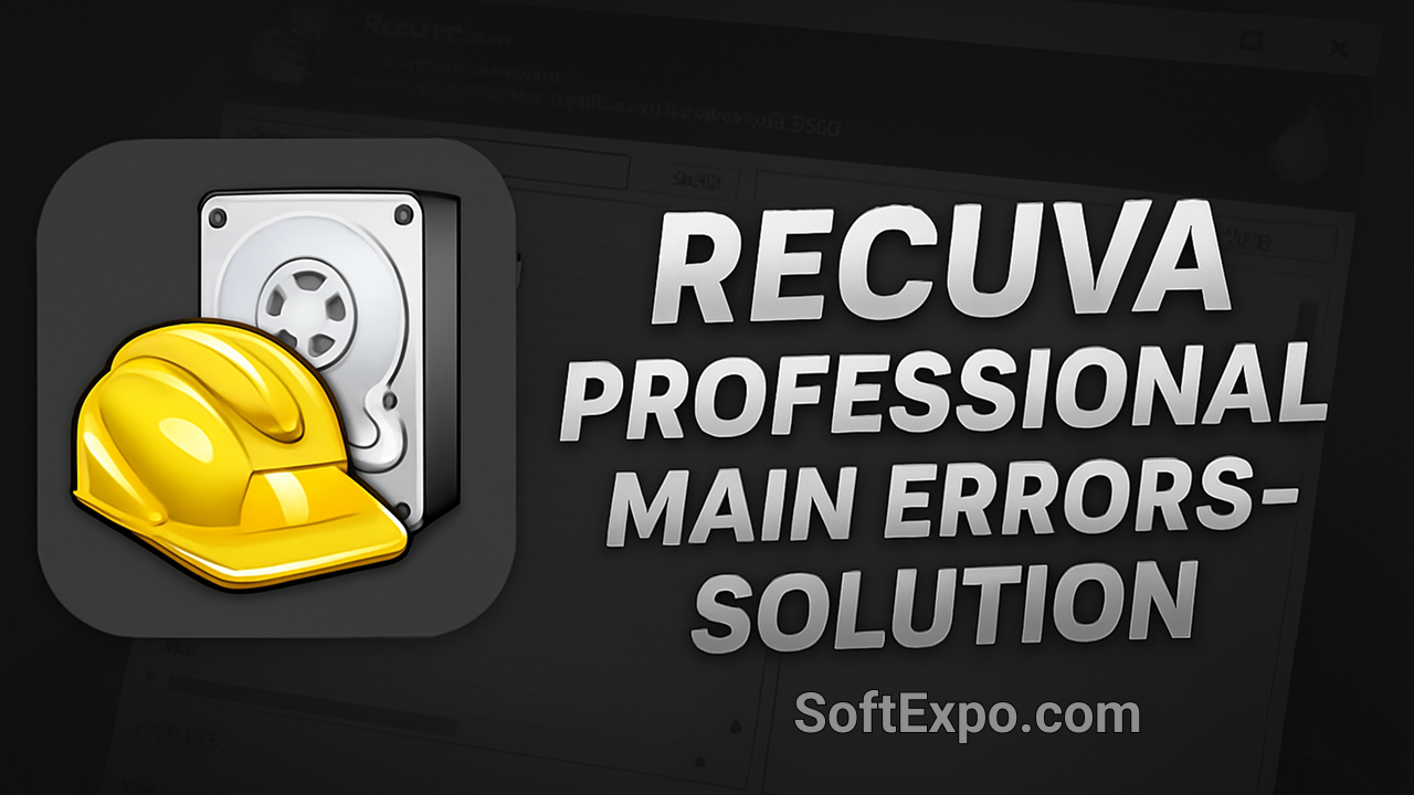 Recuva Professional Main Errors - Solution