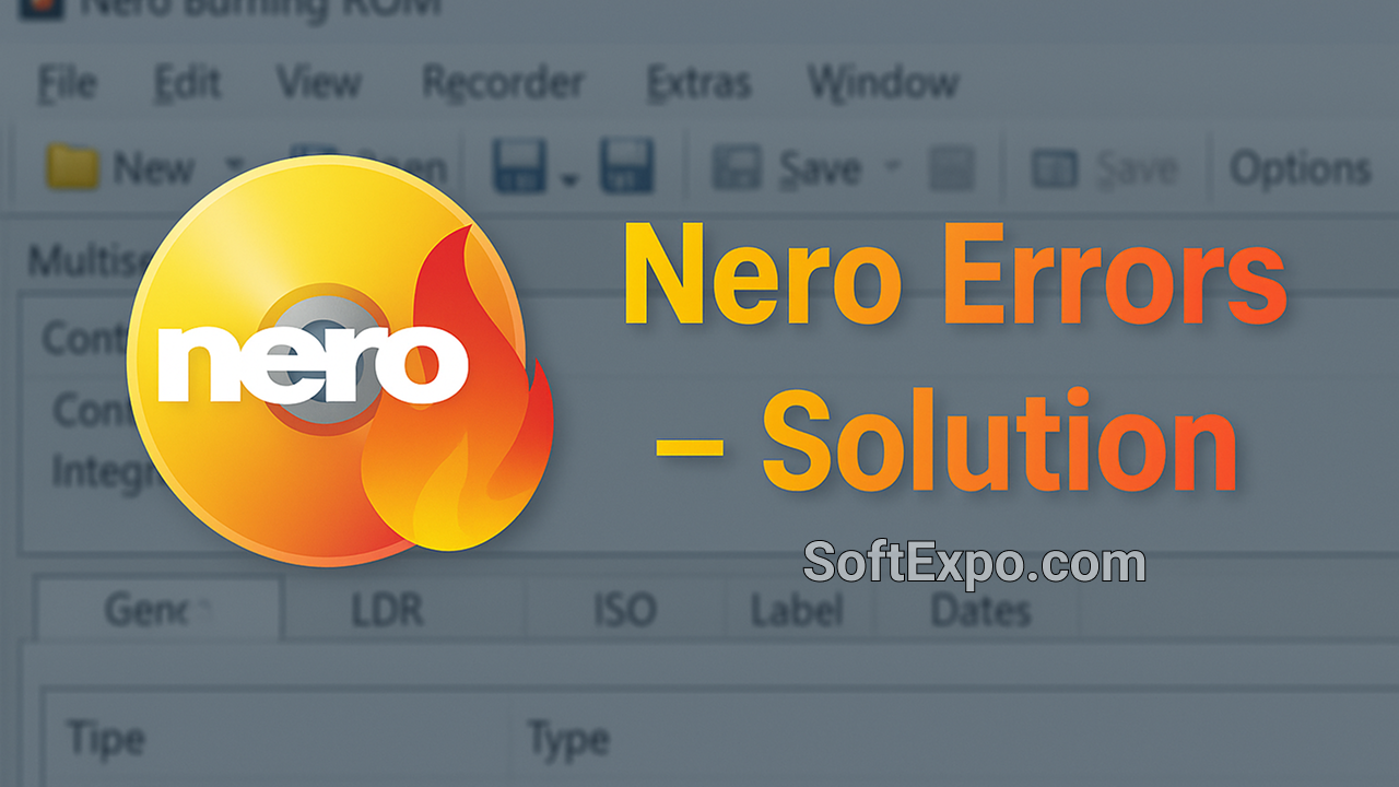 Nero Burning ROM Errors - Solution